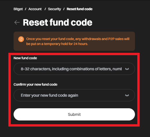 비트겟 펀드코드 (Fund Code) 설정 방법